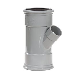 PVC verloop T-stuk 45° 3x manchet 125 x 50 mm | PVCVoordeel