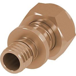 TECEflex overgangsstuk brons pers x losse wartel 25 mm x 1 1/4" | PVCVoordeel